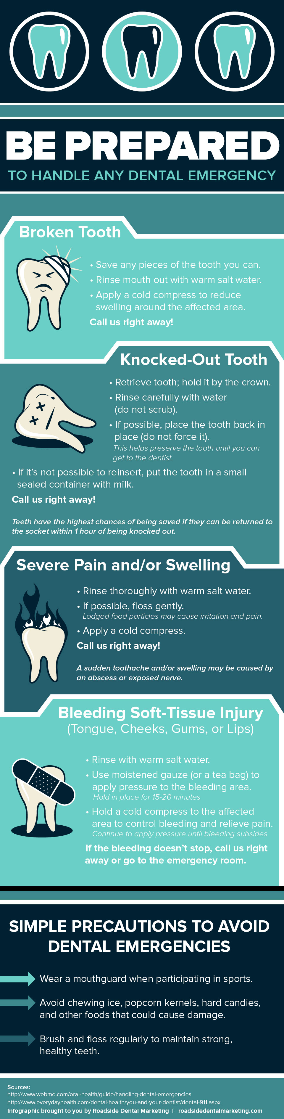 How To Handle Dental Emergencies-Infographic - The Daily Tooth